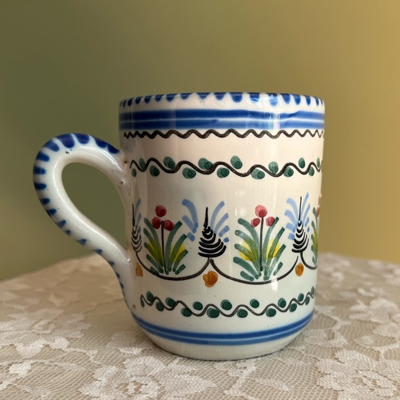 Vintage | Dining | Vintage Floral Mug Ceramic Spanish Stoneware Pottery ...